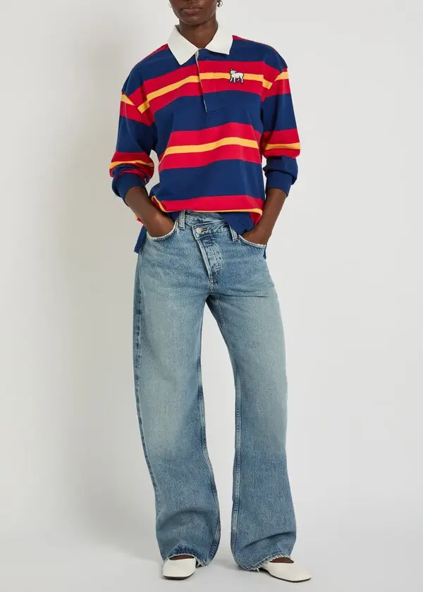 AGOLDE Arc Criss Cross Straight-leg Jeans - Blue
