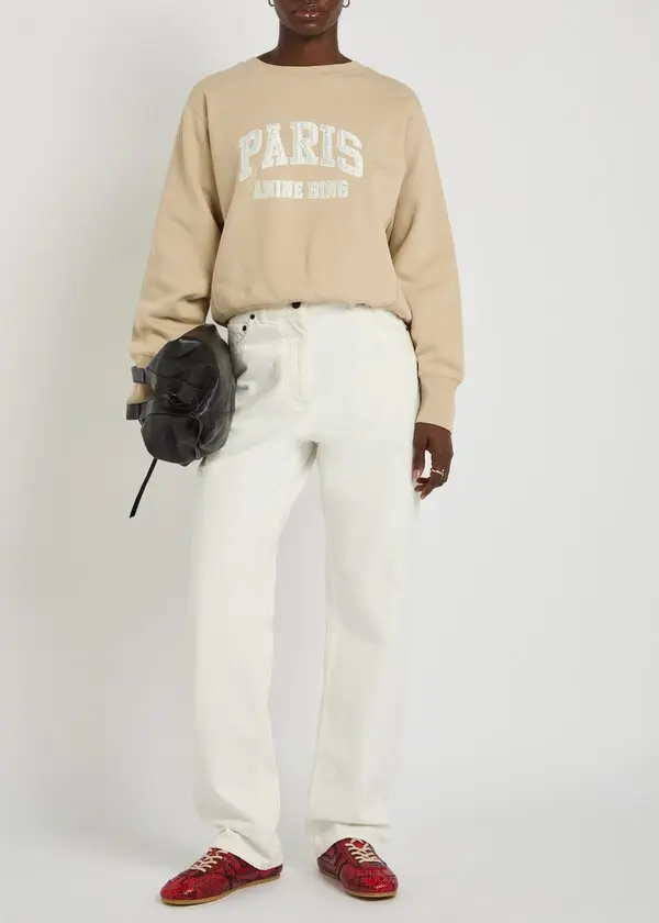 ANINE BING Shrunken Logo Sweatshirt