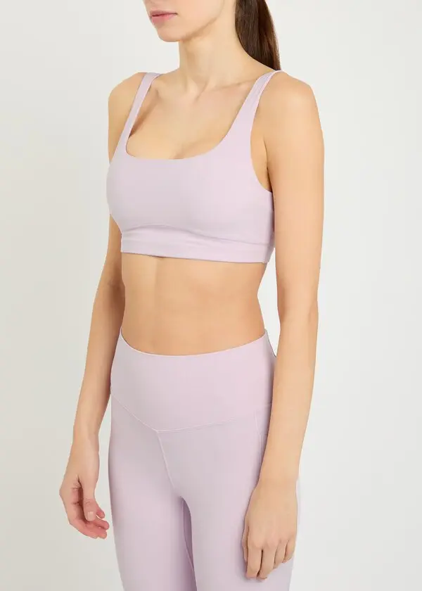 Vuori Alltheform Stretch-jersey Bra - Lilac