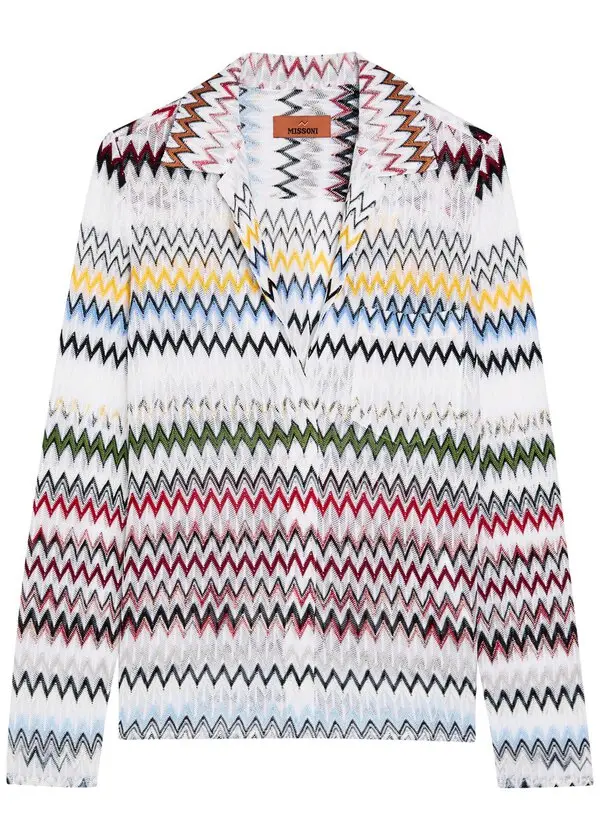 Missoni Chevron Fine-knit Shirt - Multicoloured
