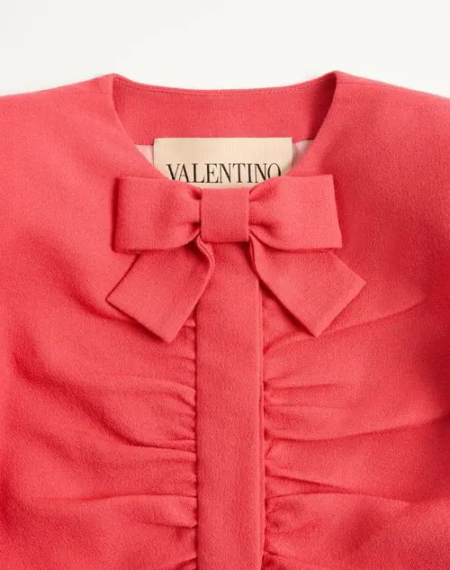Valentino Garavani Crispy Light Wool Jacket - Coral