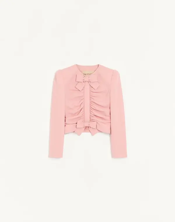 Valentino Garavani Cropped Jacket With Ruching And Bows
