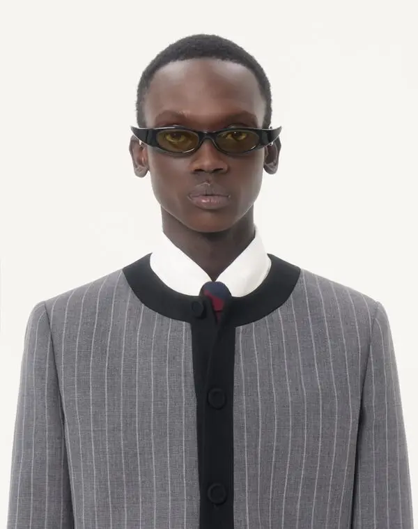 Valentino Garavani Pinstripe Silk Jacket - Grey