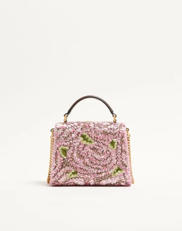 Valentino Garavani Vsling Mini Embroidered Handbag - Pink/multicolour