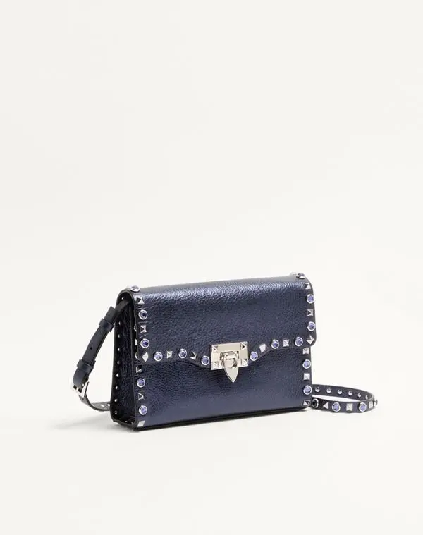 Valentino Garavani Rockstud Small Shoulder Bag - Navy
