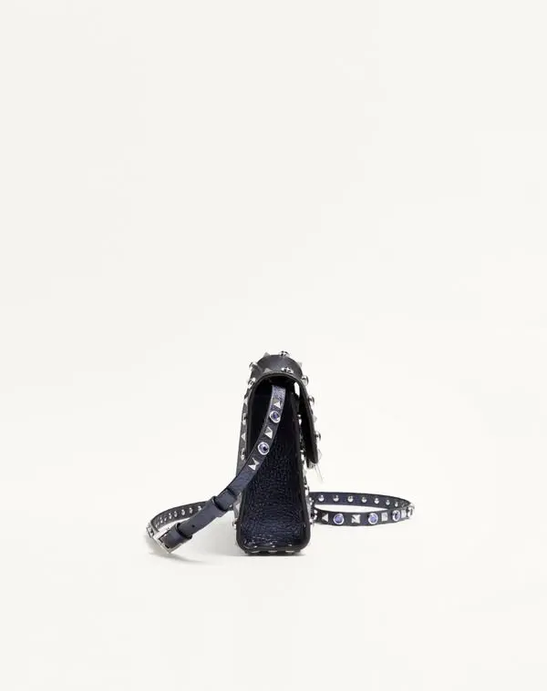 Valentino Garavani Rockstud Small Shoulder Bag - Navy