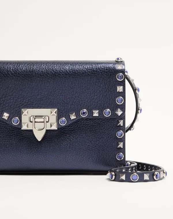 Valentino Garavani Rockstud Small Shoulder Bag - Navy