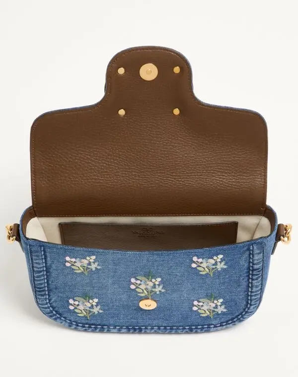 Valentino Garavani Alltime Medium Shoulder Bag - Denim