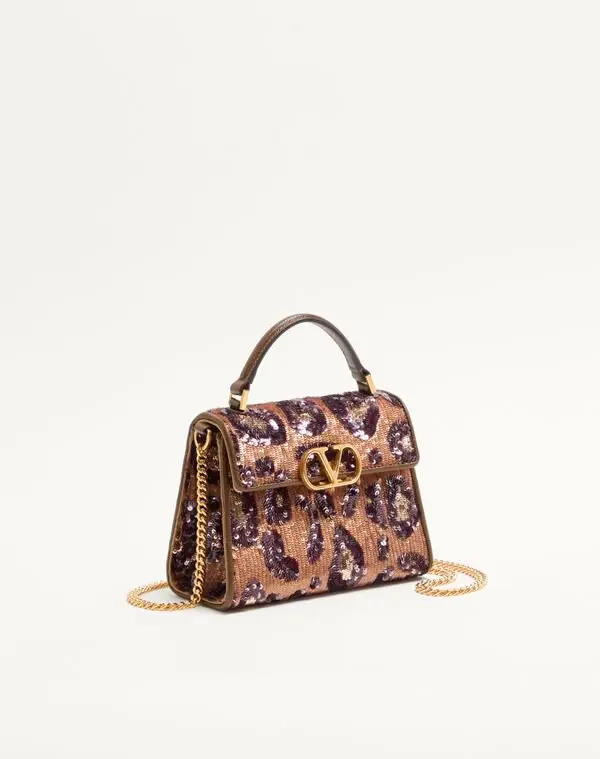 Valentino Garavani Vsling Mini Embroidered Animalier Handbag