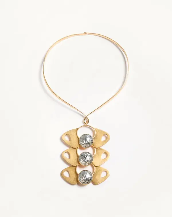 Valentino Garavani Pages Necklace - Gold/crystal