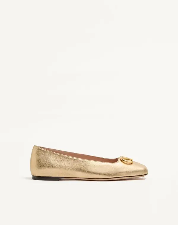 Valentino Garavani Vlogo Signature Ballerina - Gold
