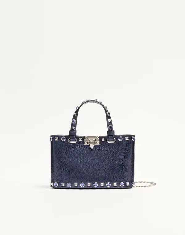 Valentino Garavani Rockstud Mini Shopping Bag - Navy