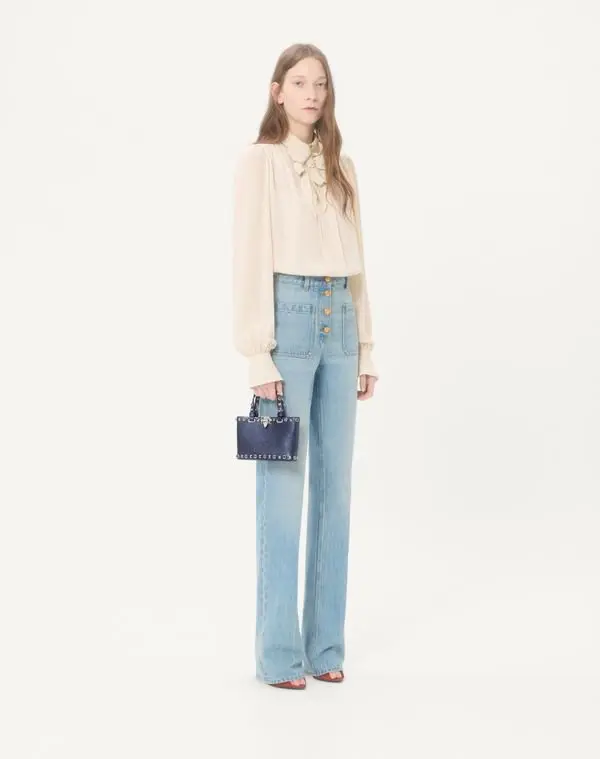Valentino Garavani Rockstud Mini Shopping Bag - Navy