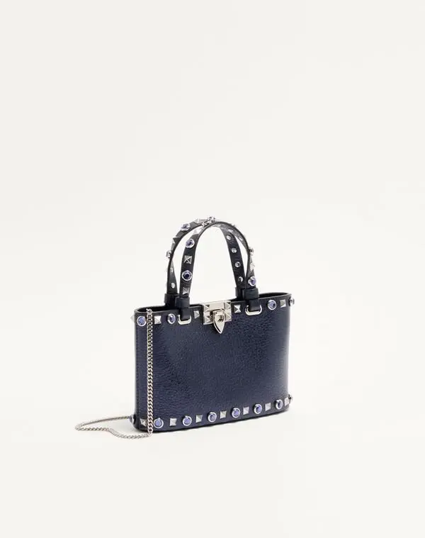 Valentino Garavani Rockstud Mini Shopping Bag - Navy