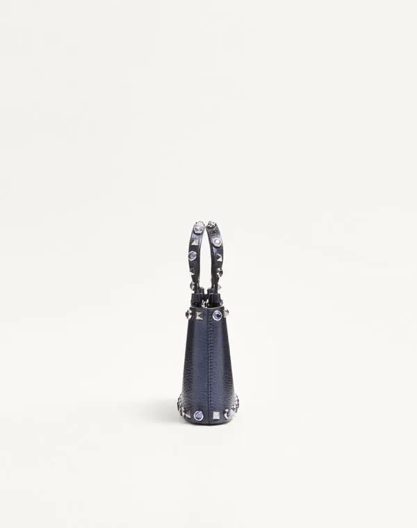 Valentino Garavani Rockstud Mini Shopping Bag - Navy