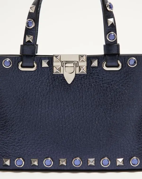 Valentino Garavani Rockstud Mini Shopping Bag - Navy