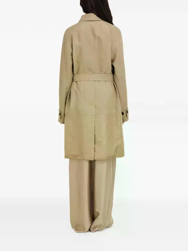 FERRAGAMO Duster Coat With Satin Inserts - Neutrals