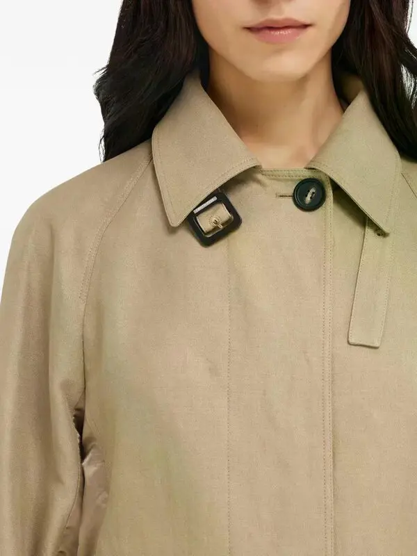 FERRAGAMO Duster Coat With Satin Inserts - Neutrals