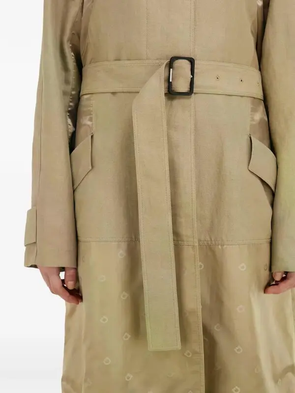 FERRAGAMO Duster Coat With Satin Inserts - Neutrals