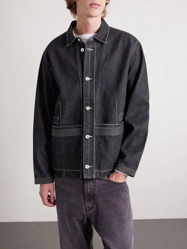 Folk Anniversary Denim Jacket - Black