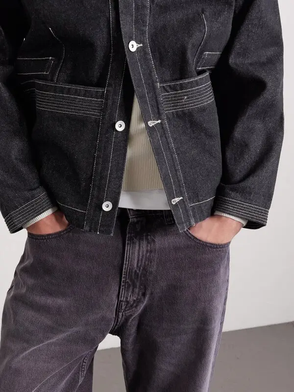 Folk Anniversary Denim Jacket - Black