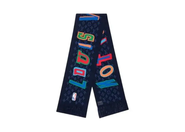 LOUIS VUITTON X Nba Letter Wool Scarf - Navy Blue
