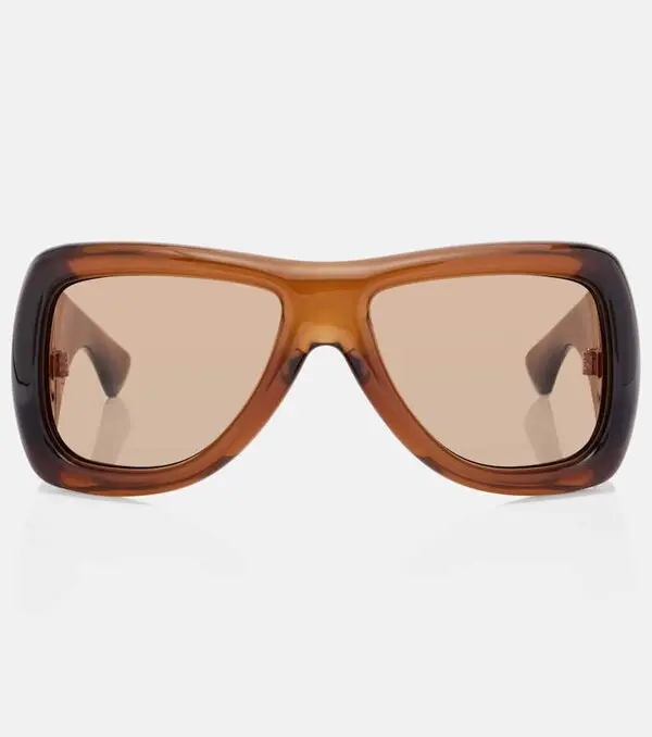 Saint Laurent Sl 902 Howl Oversized Sunglasses - Brown