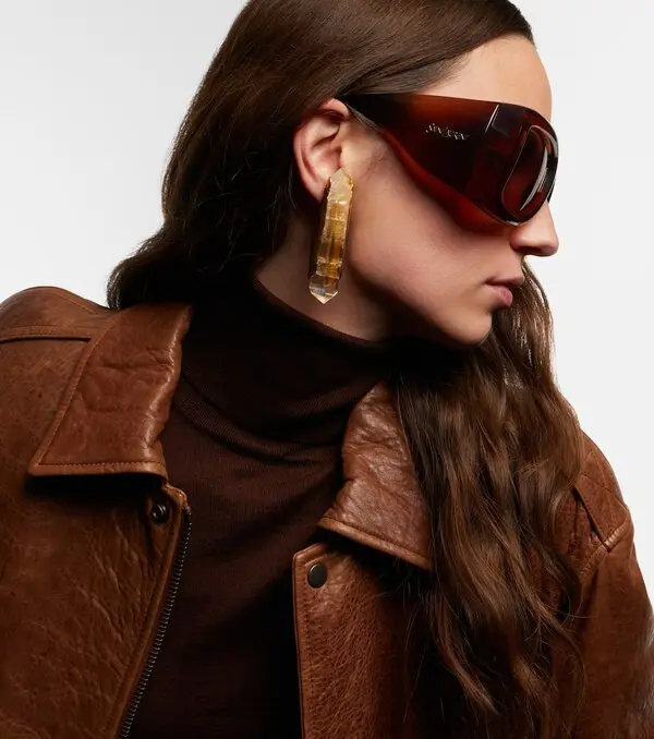 Saint Laurent Sl 902 Howl Oversized Sunglasses - Brown