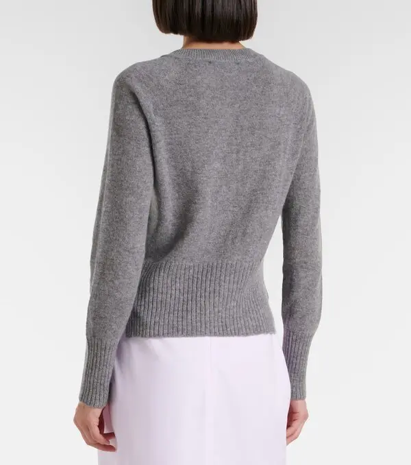 Simone Rocha Embellished Cashmere Cardigan - Grey