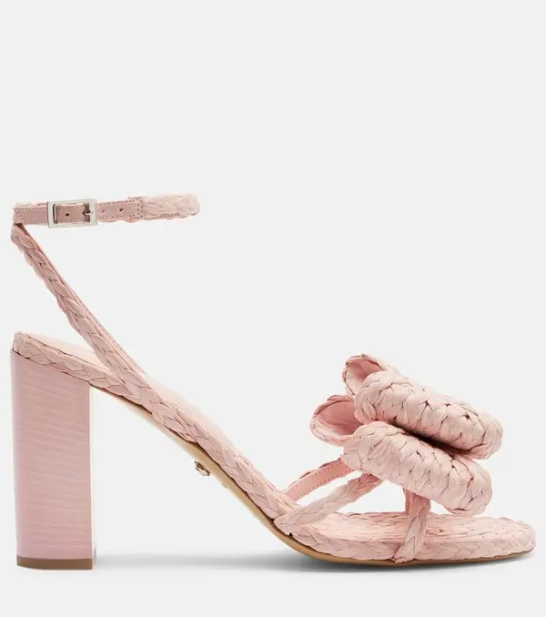 Mach & Mach Cadeau Raffia-effect Sandals