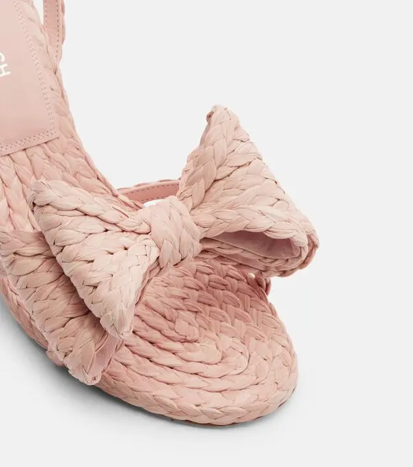 Mach & Mach Cadeau Raffia-effect Sandals