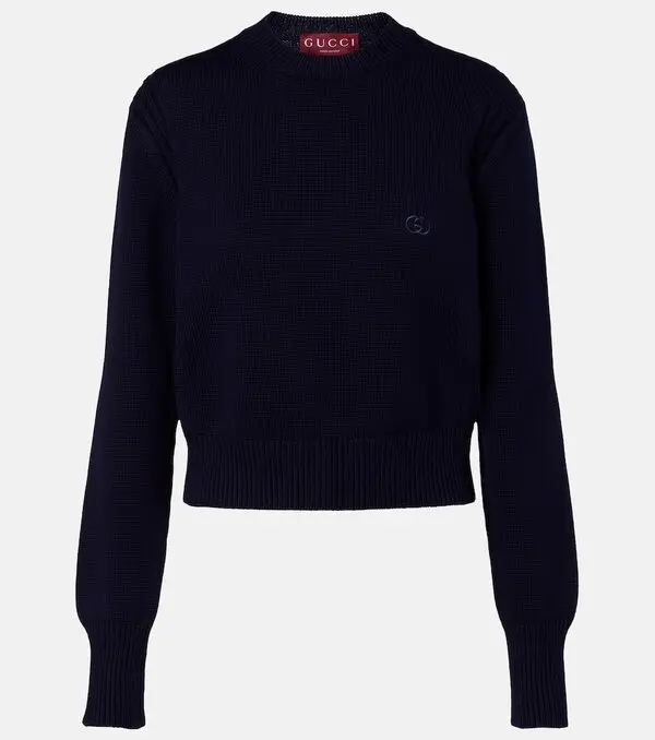 Gucci Gg Cotton Sweater - Blue