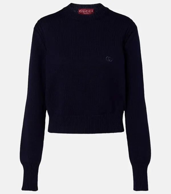 Gucci Gg Cotton Sweater - Blue