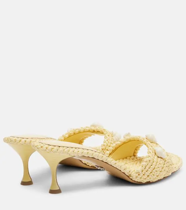 Mach & Mach Embellished Crochet Mules
