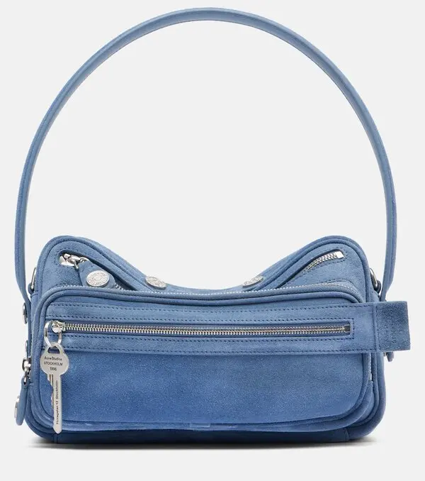 Acne Studios Camero Party Suede Shoulder Bag - Blue