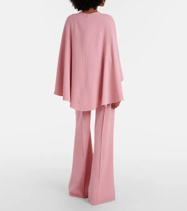 Elie Saab Caped Cady Jumpsuit - Pink