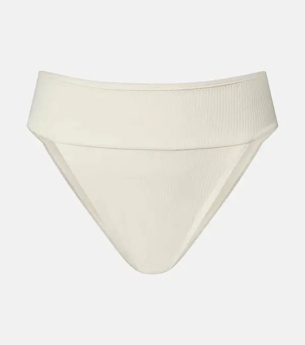 MONTCE Tamarindo Ribbed-knit Bikini Bottom - White