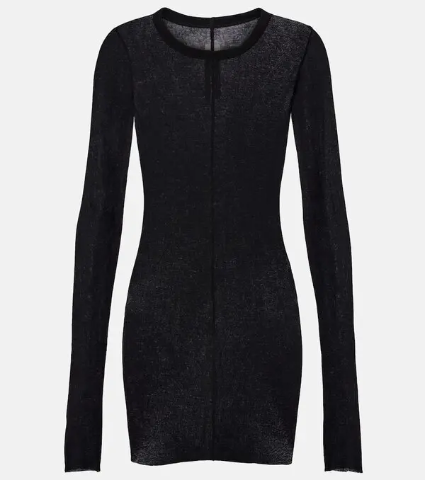 Rick Owens Cotton Jersey Long Sleeve Top - Black