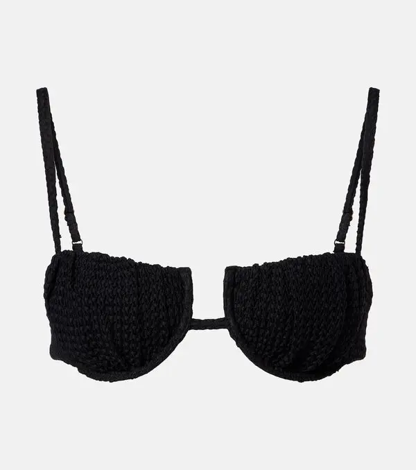 MONTCE Petal Bikini Top - Black