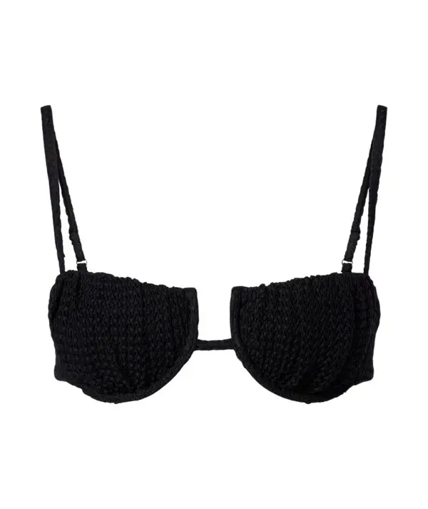 MONTCE Petal Bikini Top - Black