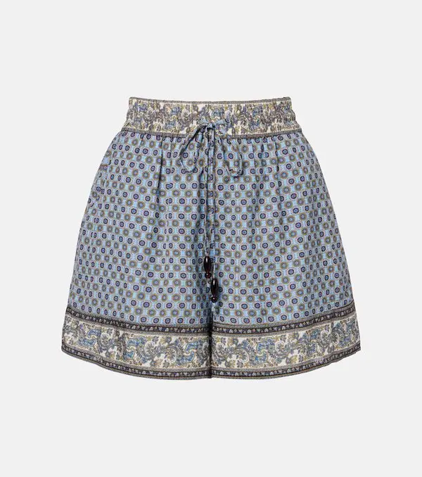 Veronica Beard Vivaldi Printed Shorts - Blue