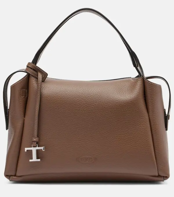 TOD'S Apa Medium Leather Tote Bag - Brown