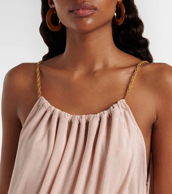 XU ZHI Chain-detail Draped Top