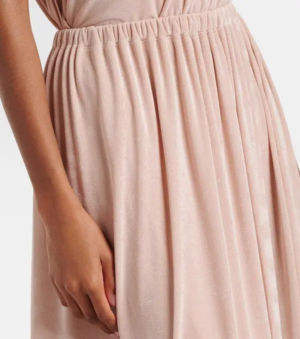 XU ZHI Asymmetric Draped Midi Skirt