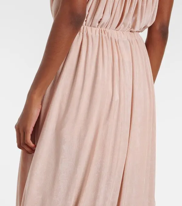 XU ZHI Asymmetric Draped Midi Skirt
