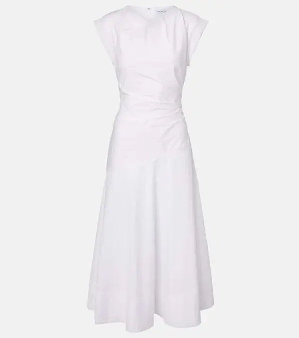 Veronica Beard Lisette Cotton-blend Midi Dress - White
