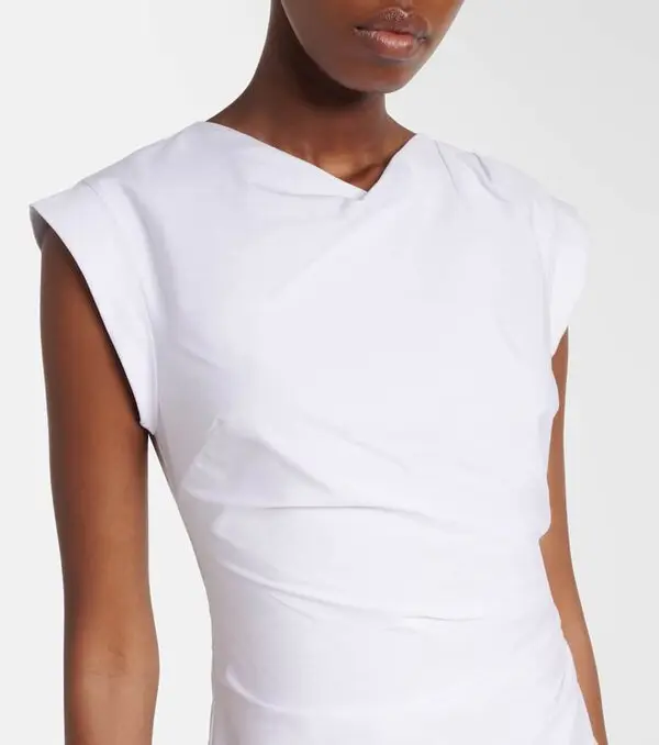 Veronica Beard Lisette Cotton-blend Midi Dress - White