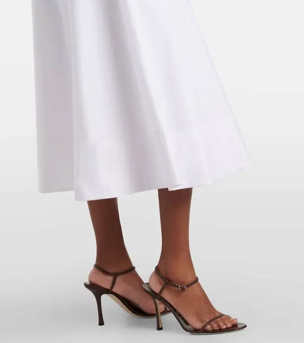 Veronica Beard Lisette Cotton-blend Midi Dress - White