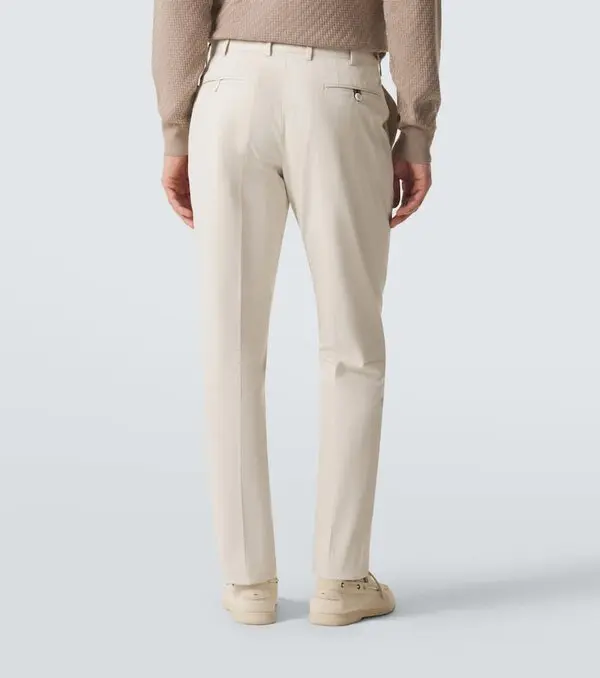 Brioni Cotton-blend Straight Pants