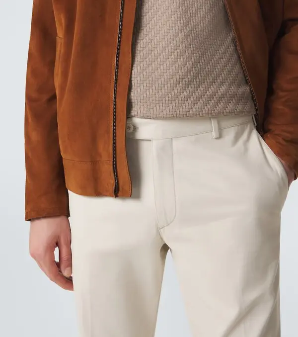 Brioni Cotton-blend Straight Pants